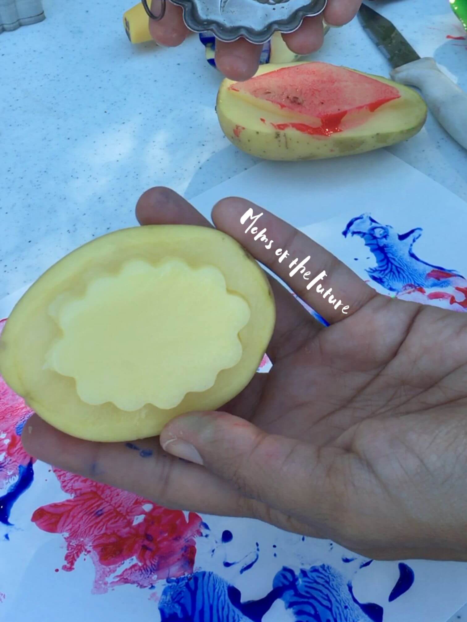 Potato Print Party: Crafting Colorful DIY Stamps from Spuds! - Moms of ...