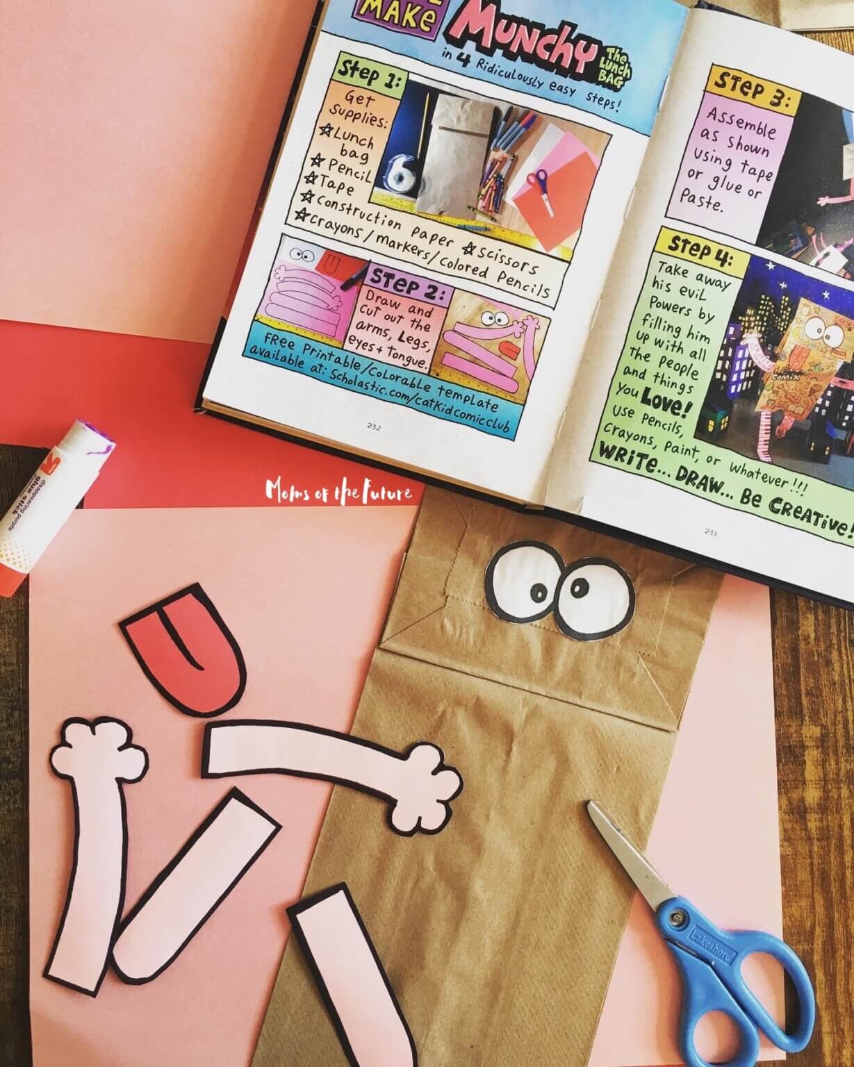 How to Make a Dog Man Munchy Craft – Fun Paper Bag Activity for Kids ...